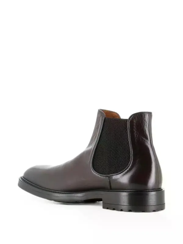 ALEXANDER HOTTO Elasticated-panel Leather Boots