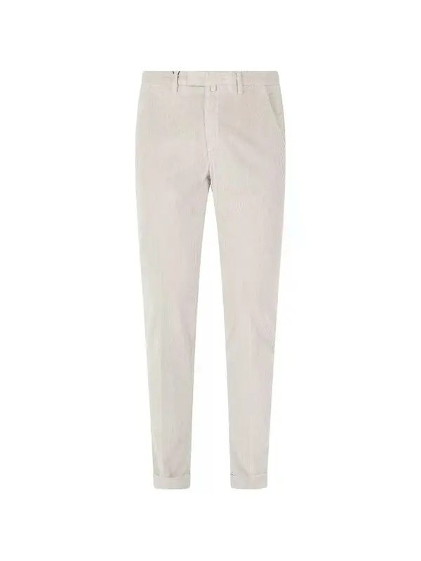 BRIGLIA 1949 Corduroy Turn-up Trousers - Neutrals