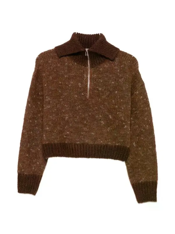 ALYSI Half-zip Knitted Sweater