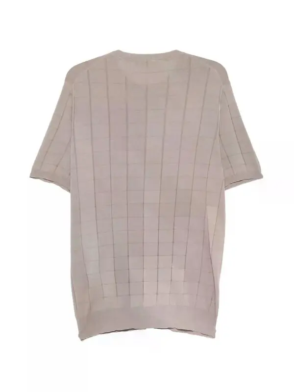 JEORDIE'S Grid-knit Short-sleeve T-shirt