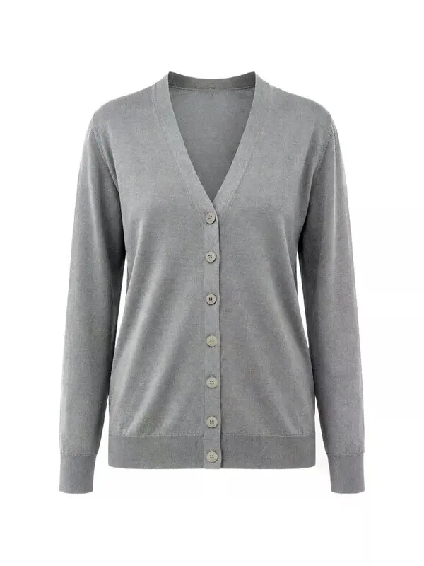 MRZ V-neck Wool Cardigan - Grey