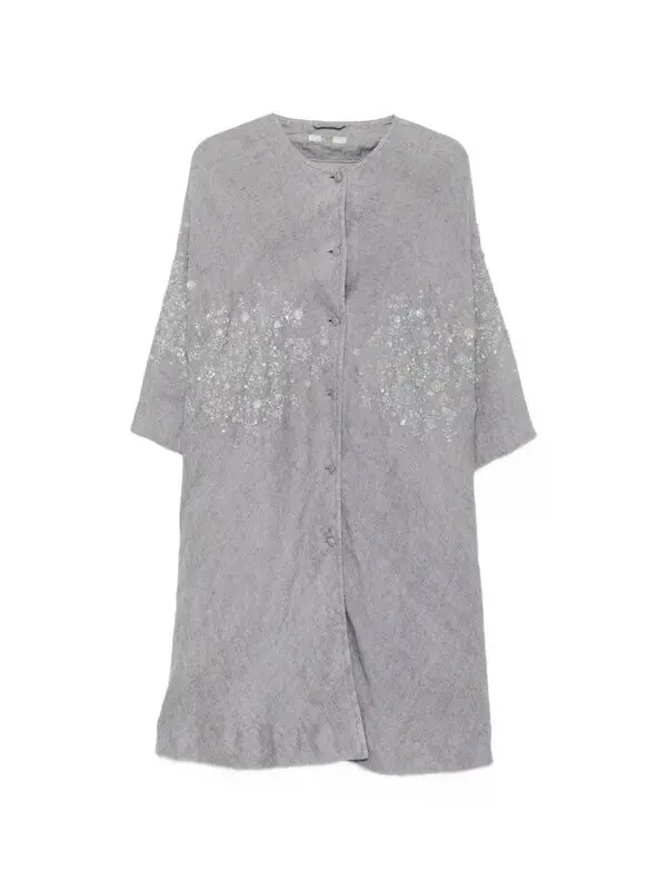 AODRESS Sequin-embellished Embroidered Coat