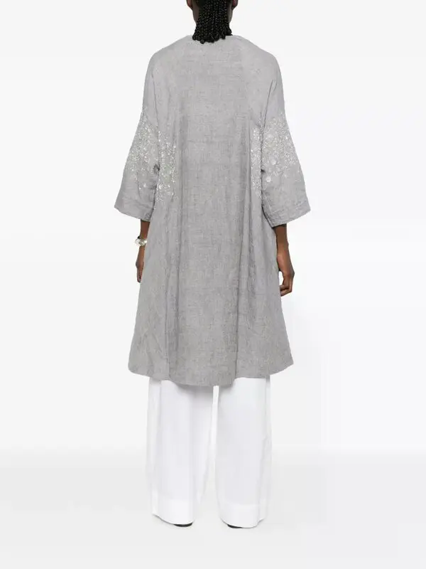 AODRESS Sequin-embellished Embroidered Coat
