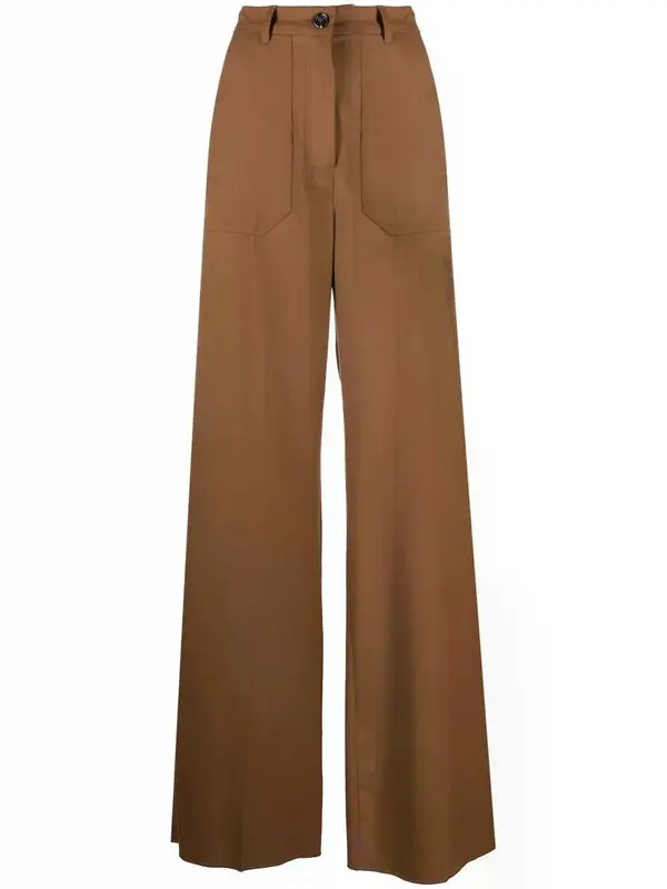 Max Mara High-rise Flared Trousers - Brown