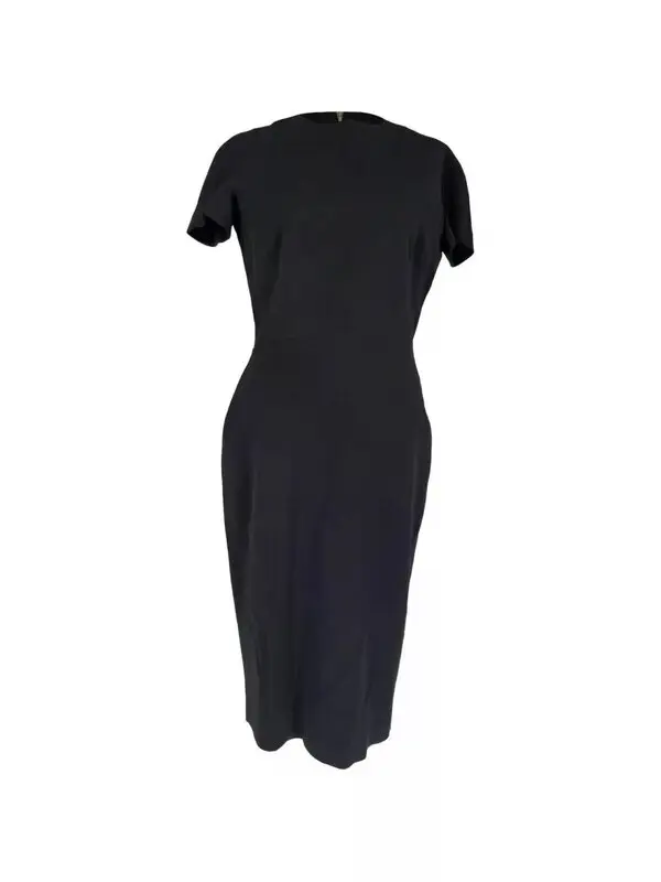 Victoria Beckham Short-sleeve Midi Dress - Black