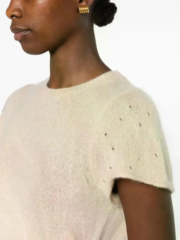 Dorothee Schumacher Perforated Detail Short-sleeve Knit Top