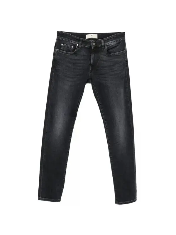 PT TORINO Faded-effect Slim-fit Jeans - Grey