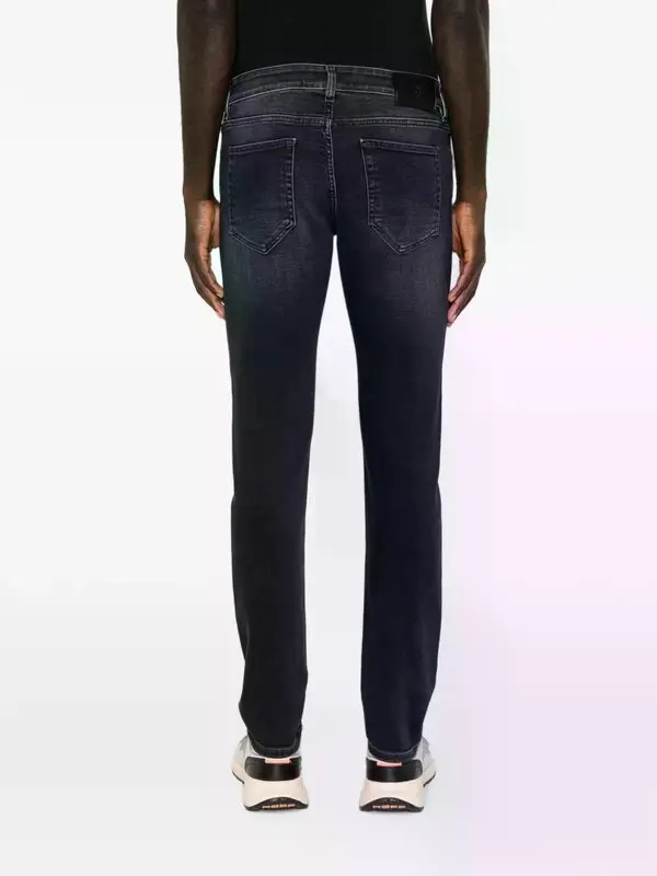 PT TORINO Faded-effect Slim-fit Jeans - Grey