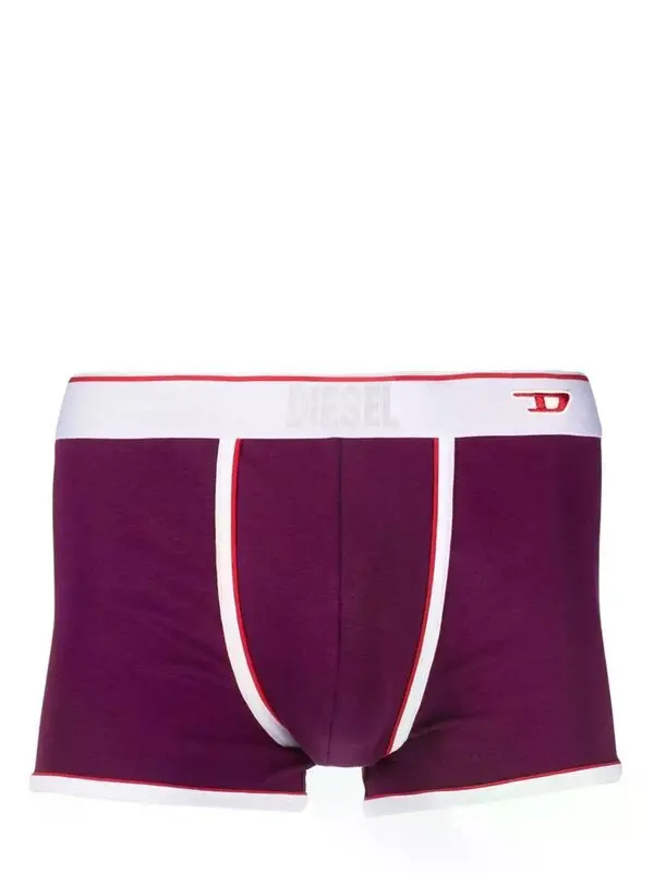 DIESEL® Logo-patch Stretch-cotton Boxers - Purple