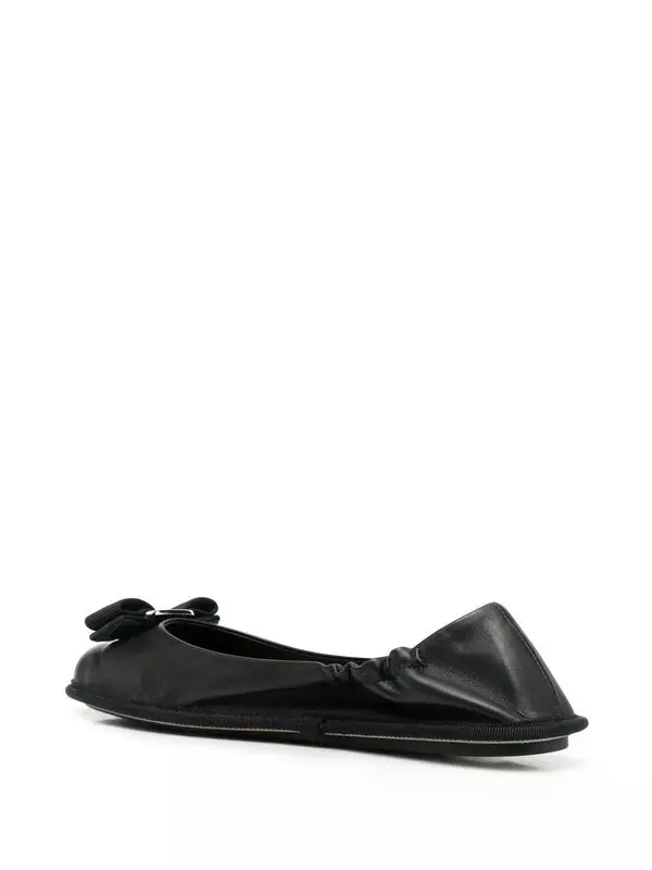 FERRAGAMO Varina Leather Ballet Flats
