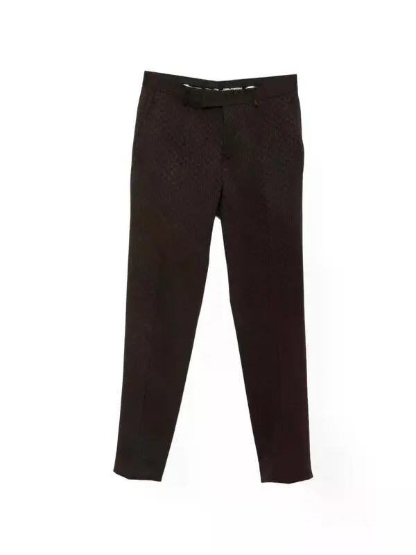 Karl Lagerfeld Road Monogram-pattern Tailored Trousers - Brown