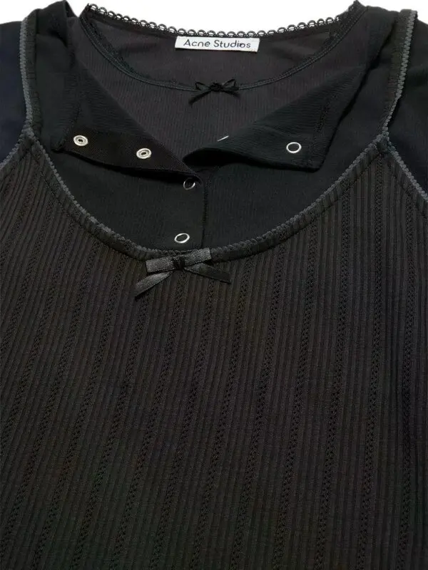 Acne Studios Layered Bow-detail T-shirt
