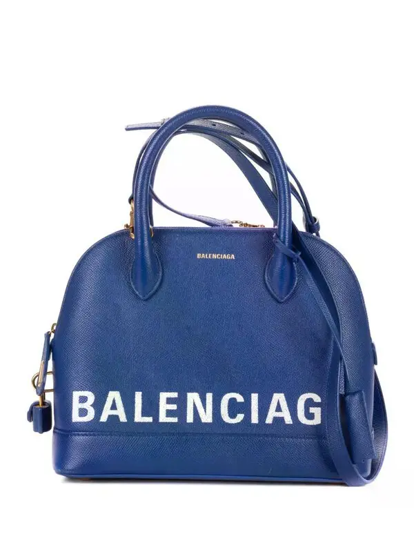 Balenciaga Ville Logo-detail Tote Bag - Blue