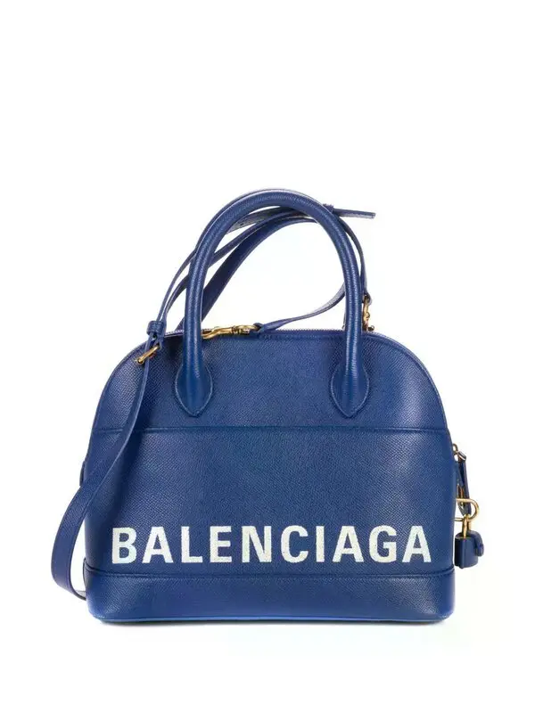 Balenciaga Ville Logo-detail Tote Bag - Blue