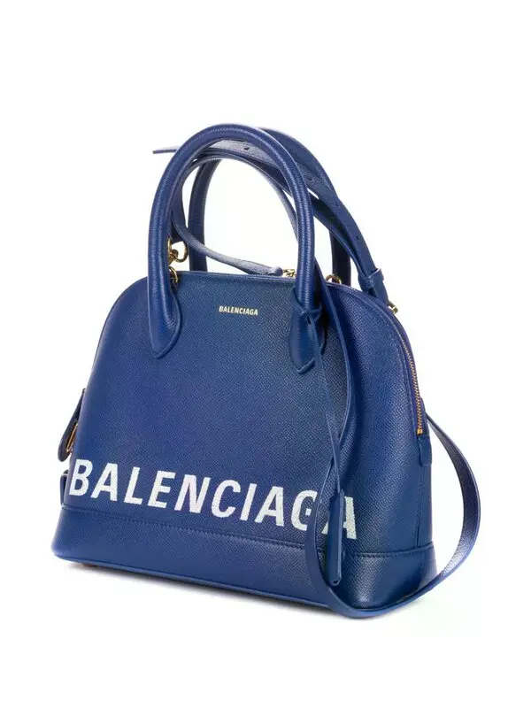 Balenciaga Ville Logo-detail Tote Bag - Blue