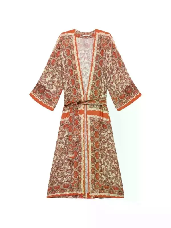 Malìparmi Paisley-print Kimono - Orange