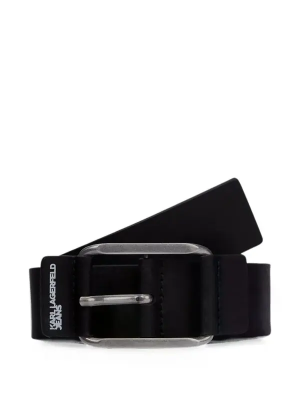 Karl Lagerfeld Leather Belt - Black