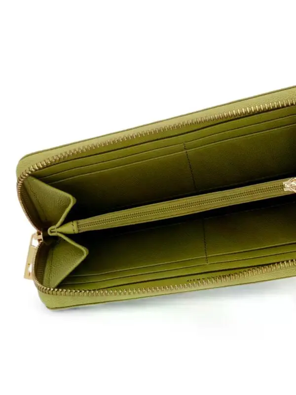 TRUSSARDI Cameo Logo-plaque Pebbled-texture Wallet