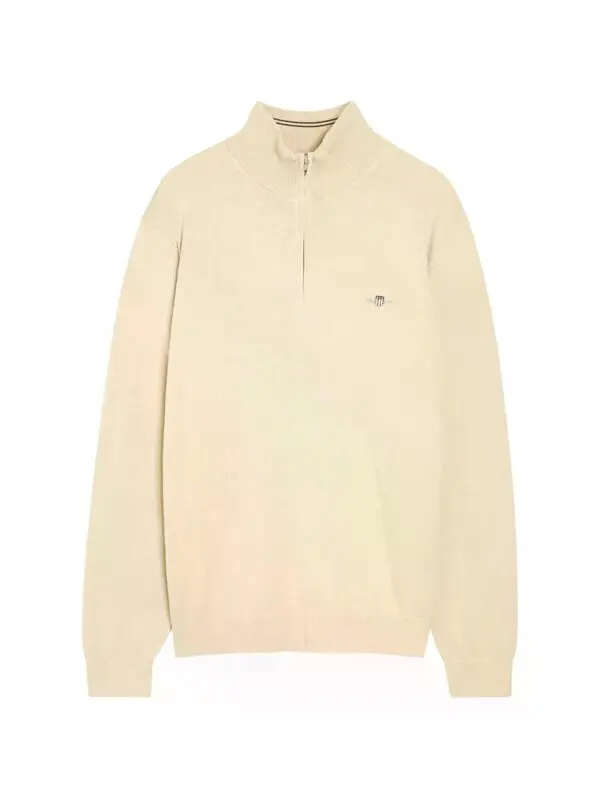 Gant Quarter-zip Embroidered-logo Sweater