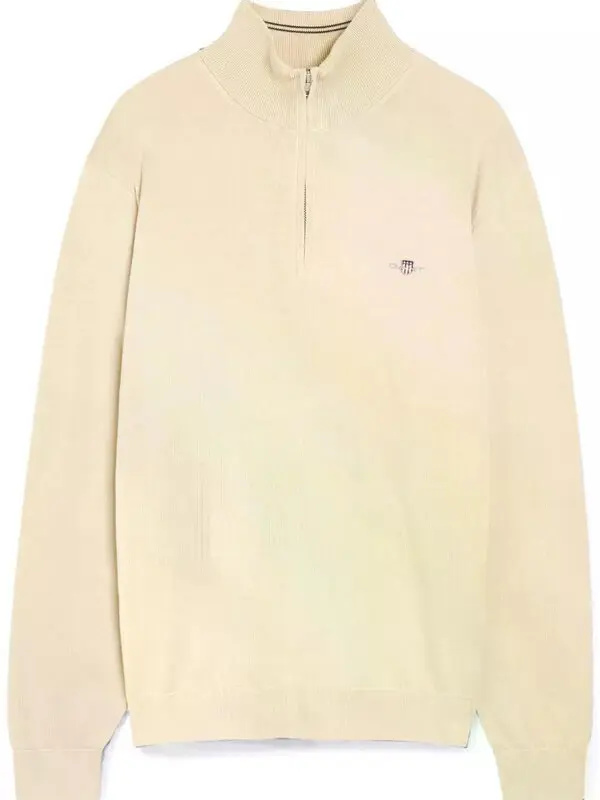 Gant Quarter-zip Embroidered-logo Sweater
