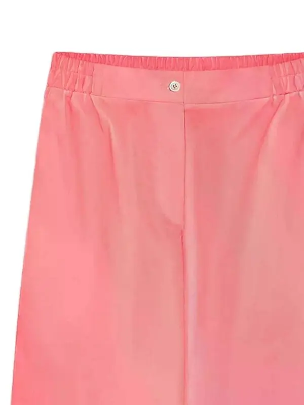 FORTE_FORTE Elasticated-waistband Piped-trim Palazzo Trousers