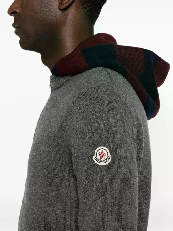 Moncler Hooded Zip-up Sweater