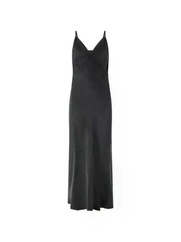 Pinko V-neck Slip Maxi Dress - Grey