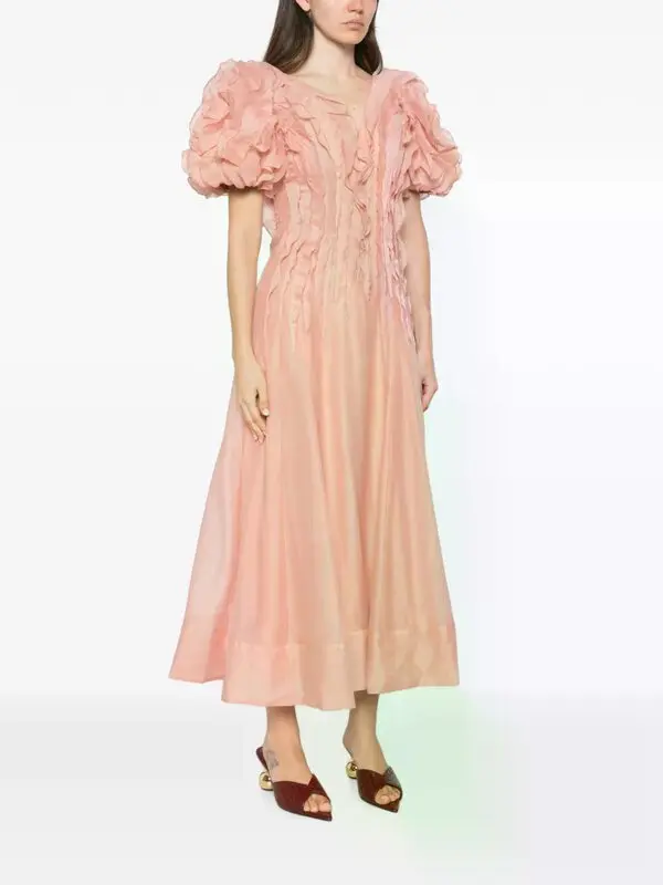 Aje Ruffled Puff-sleeve Dress
