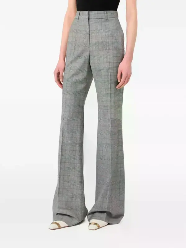 Sportmax Check-pattern Wool Trousers