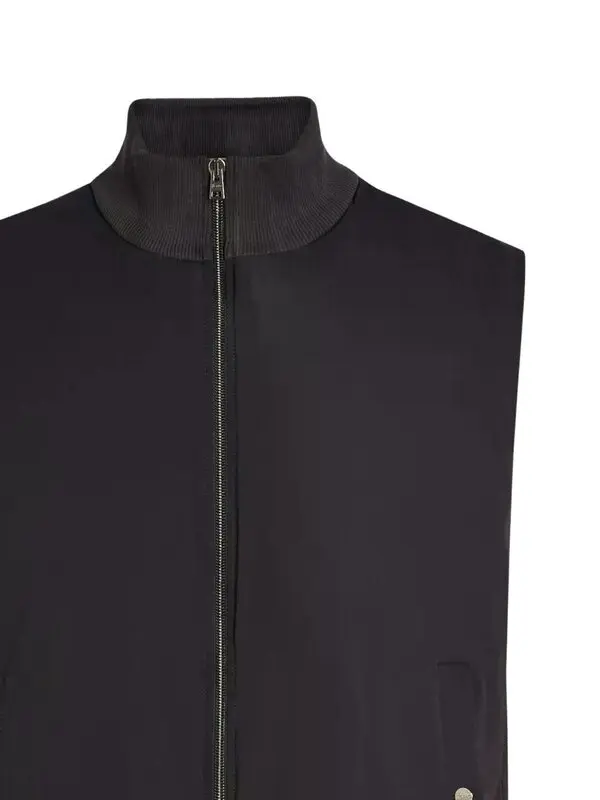 Herno Ribbed-trim Zip-up Gilet