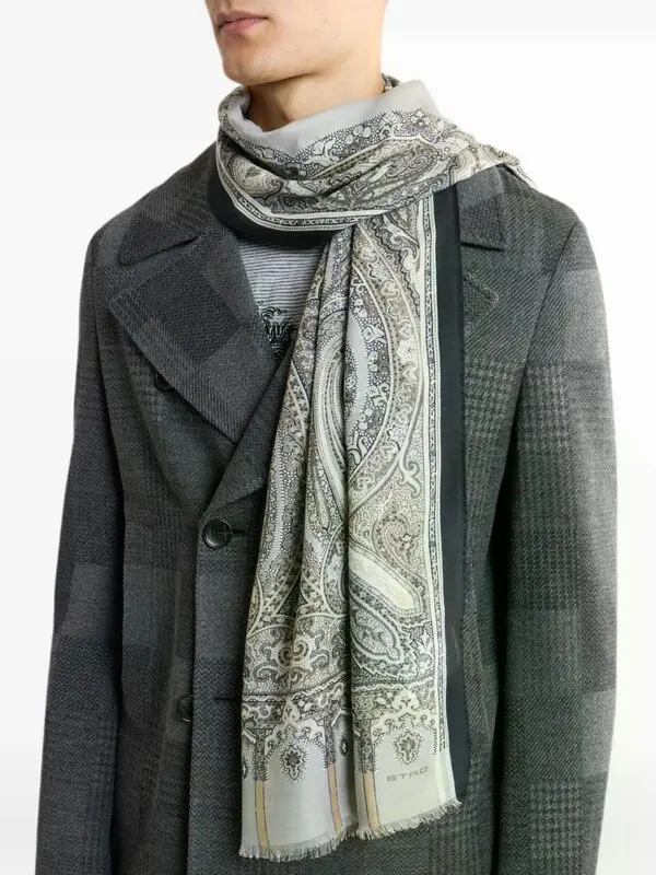 Etro Paisley-print Chevron Scarf
