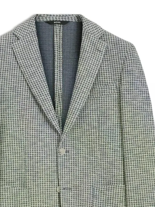 BOSS Slim-fit Jacket In A Patterned Cotton Blend