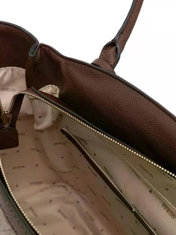 Guess Logo-print Grained Tote Bag