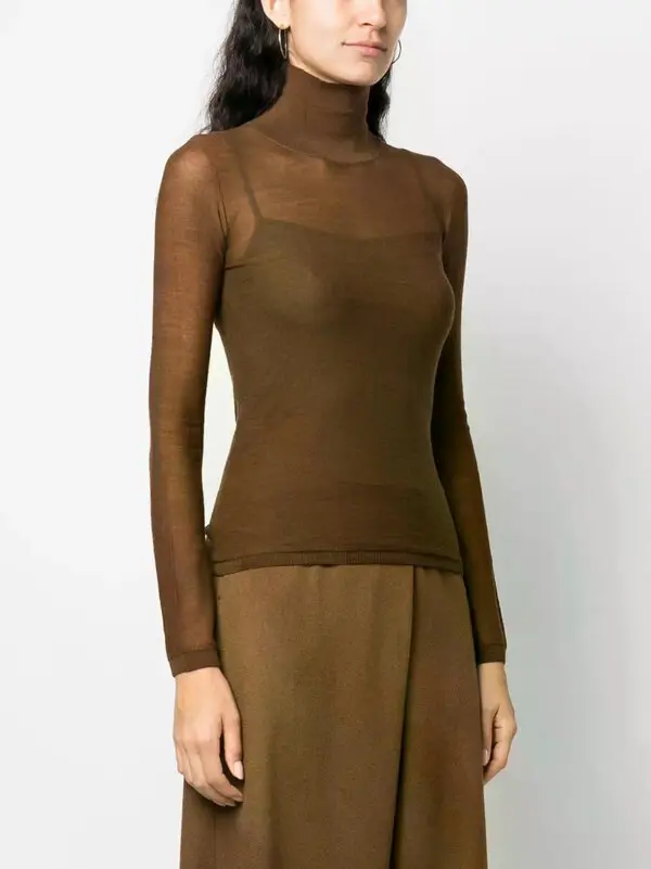 Max Mara Semi-sheer High-neck Jumper