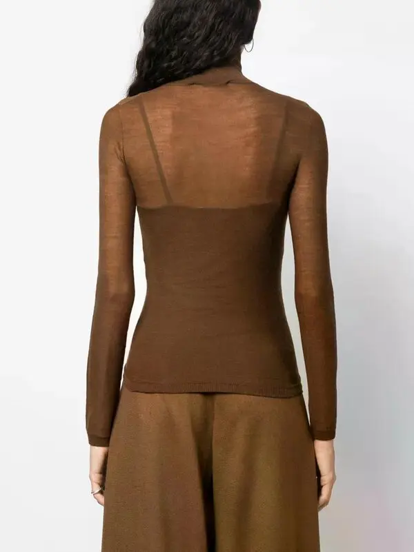 Max Mara Semi-sheer High-neck Jumper