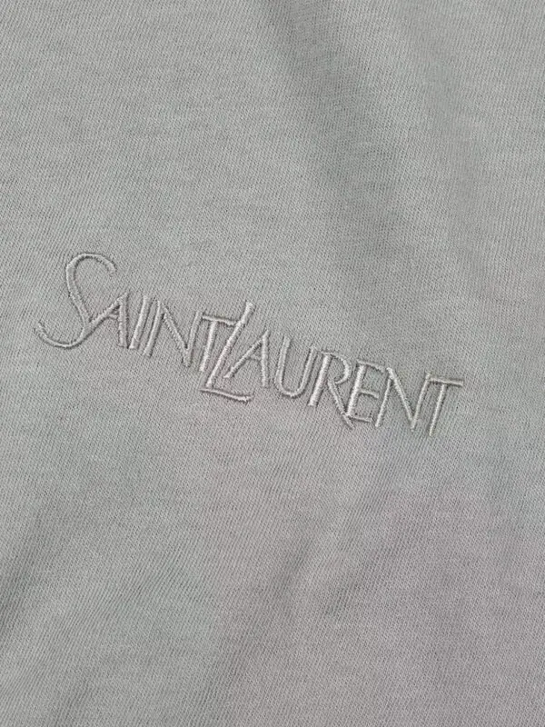 Saint Laurent Logo-embroidered T-shirt