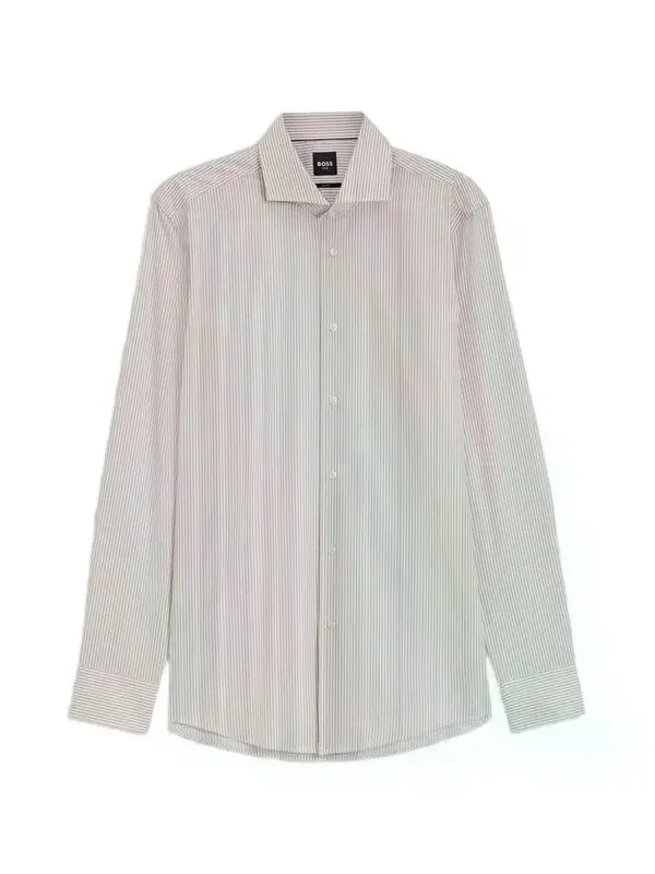 BOSS Striped Long-sleeve Shirt - White