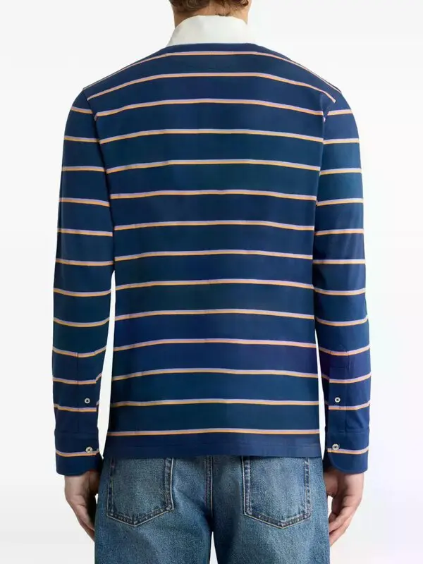 Etro Striped Long-sleeve Polo Shirt