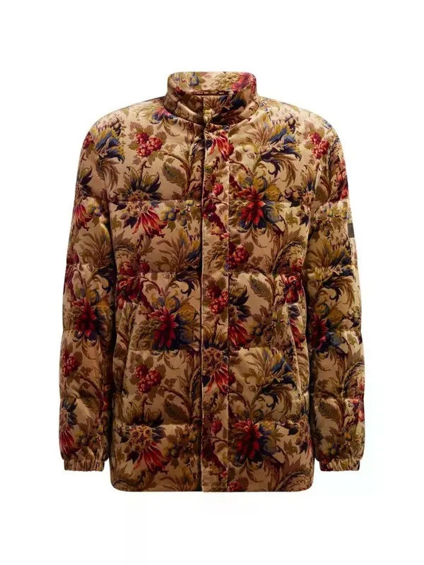 Etro Floral-print Velvet Jacket - Neutrals