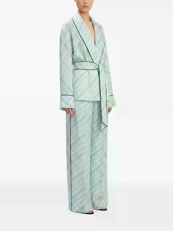 Victoria Beckham Cecilia Portofino-print Trousers