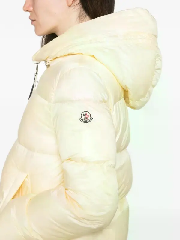 Moncler Hooded Quilted Jacket - Yellow