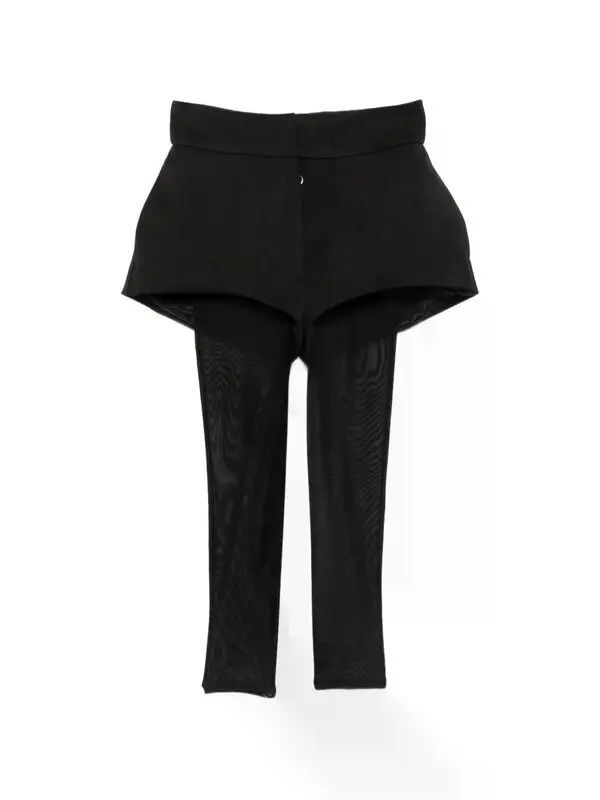 VESTIAIRE D'UN OISEAU LIBRE High-rise Structured Shorts - Black
