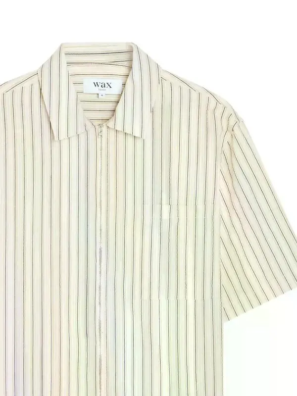 WAX LONDON Striped Zip-up Shirt