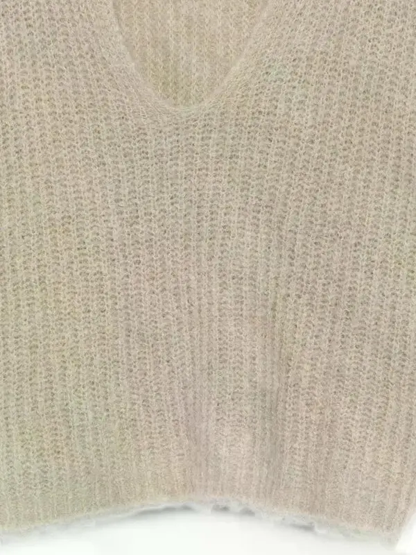 ALYSI Ribbed-knit V-neck Sweater Vest
