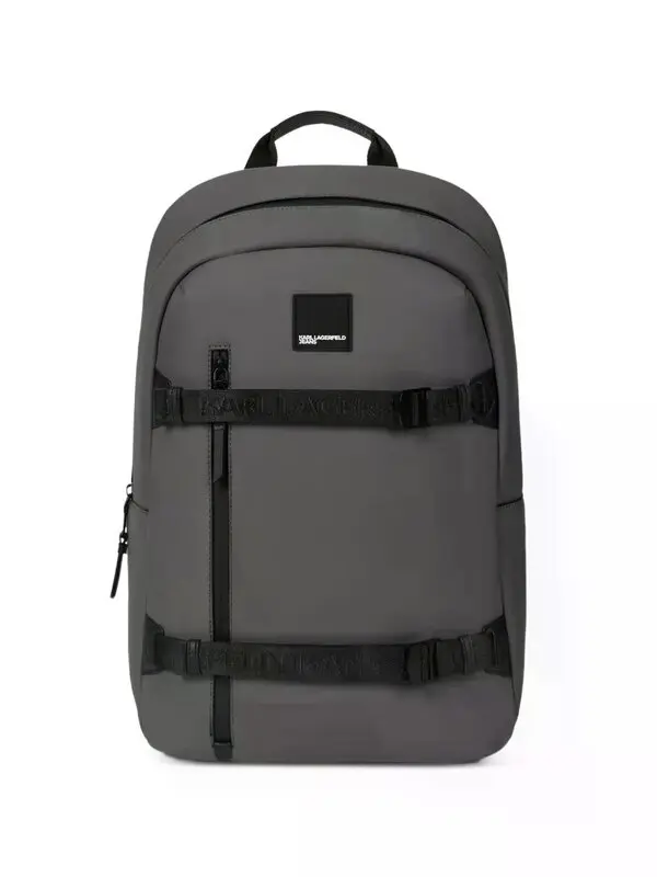 Karl Lagerfeld Coated Faux-leather Backpack - Grey