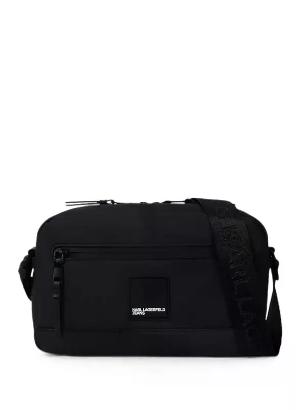 Karl Lagerfeld Coated Faux-leather Cross Body Bag - Black