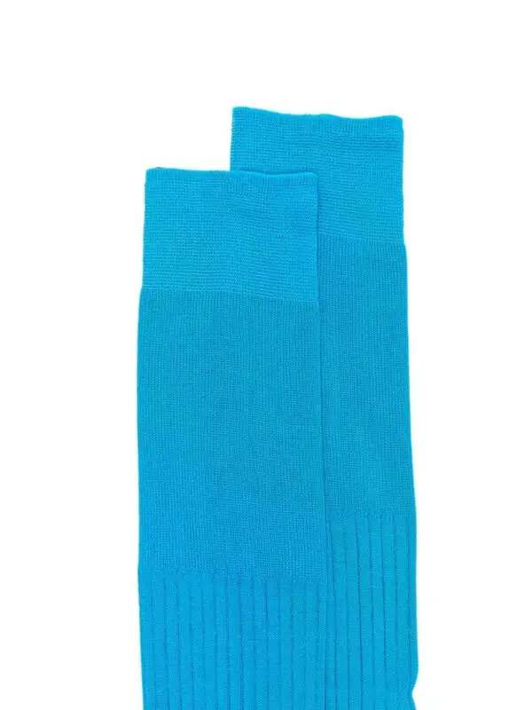 N°21 Ribbed-knit Logo-print Socks