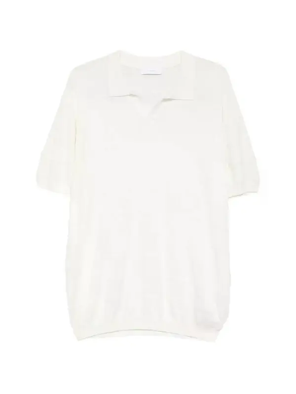 DIKTAT Fine-knit Short-sleeve T-shirt - Neutrals