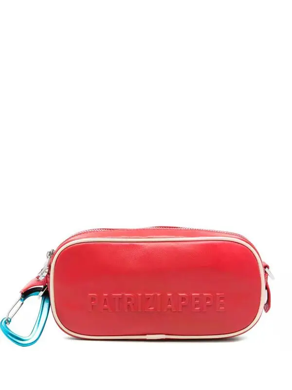 Patrizia Pepe Perfection Embossed-logo Shoulder Bag - Red