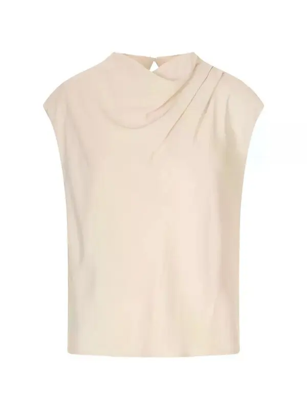 Agnona Draped Sleeveless Top - Neutrals